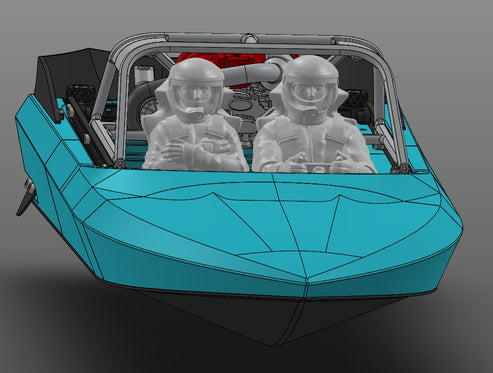 3D printed rc jet boat Ragnarok with M-JET-35 jet pump kit 55CM – RCOPWORLD