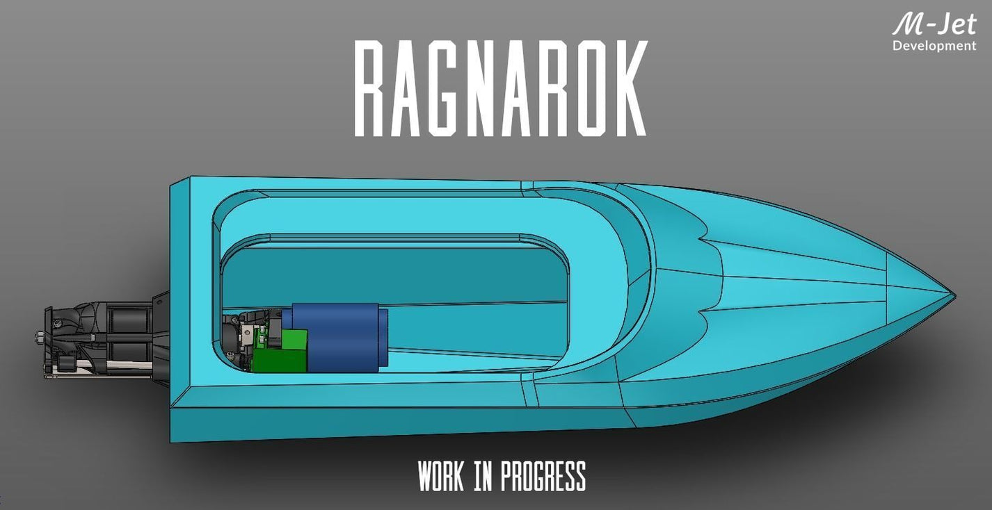3D printed rc jet boat Ragnarok with M-JET-35 jet pump kit 55CM – RCOPWORLD